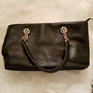 M.G. Collection | Bags | Mg Collection Faux Ostrich Black Shoulder Bag ...